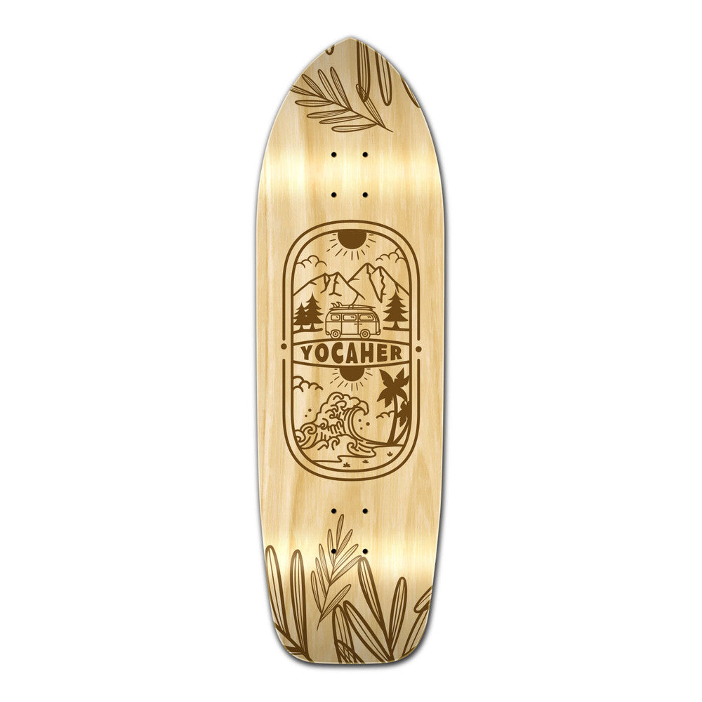 Yocaher Adventure Natural 33" Old School Longboard Deck – Longboards USA