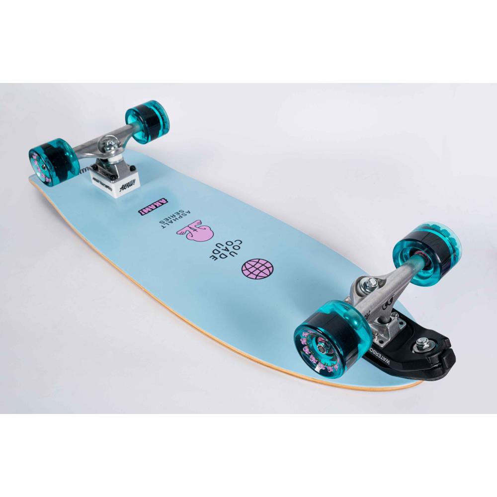 AKAW! Concrete Wave Blue 32" Surfskate Longboard – Longboards USA