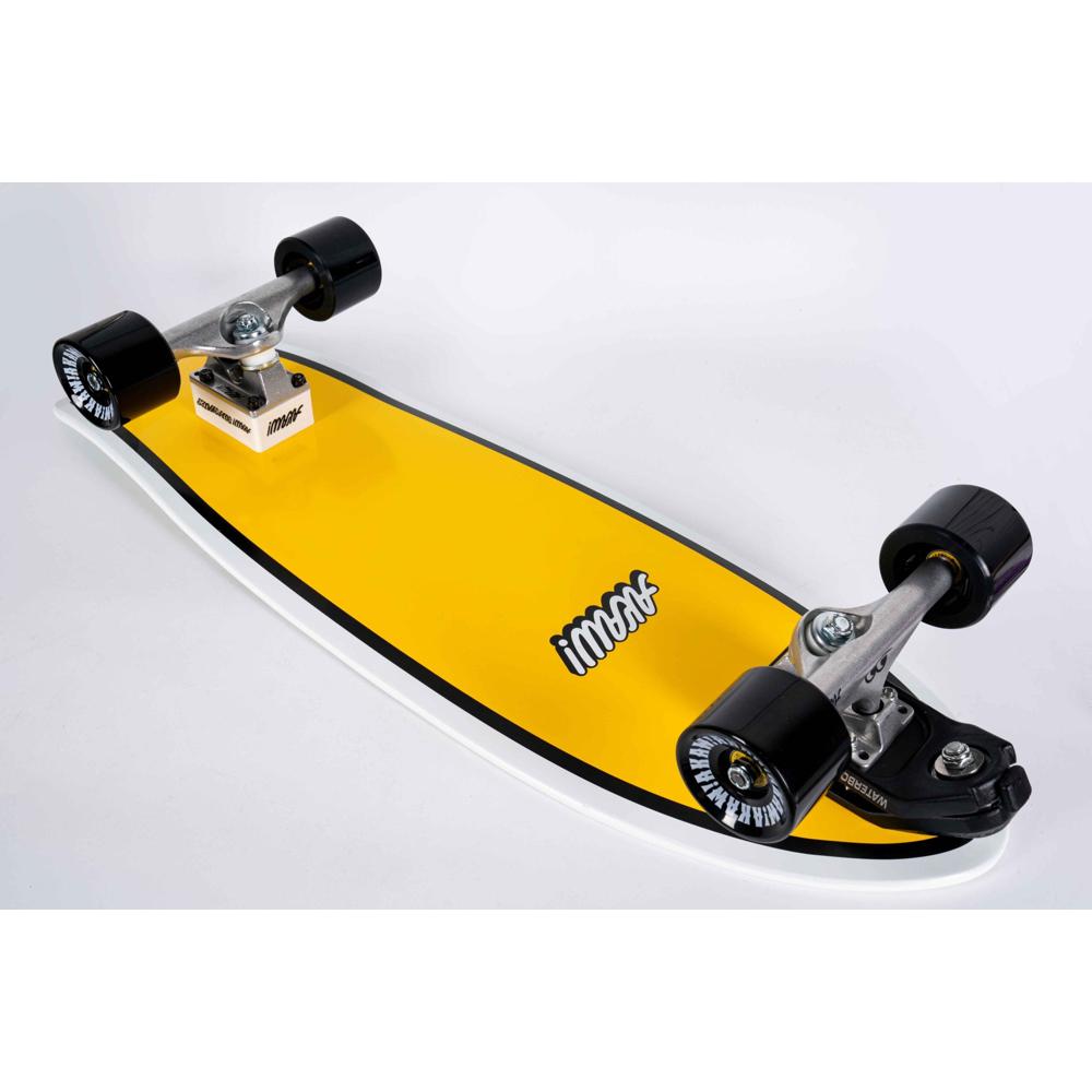 AKAW! Splitwave Yellow 30" Surfskate Longboard – Longboards USA