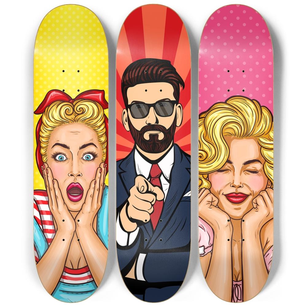 Epic Pop art Skateboard Wall Art – Longboards USA