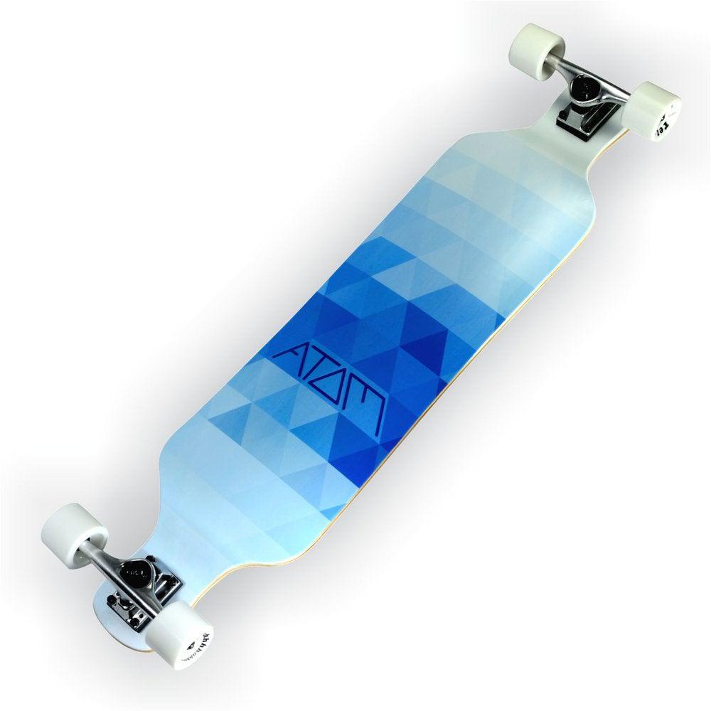 Atom Blue Triangles Drop Deck 39 inch Longboard – Longboards USA