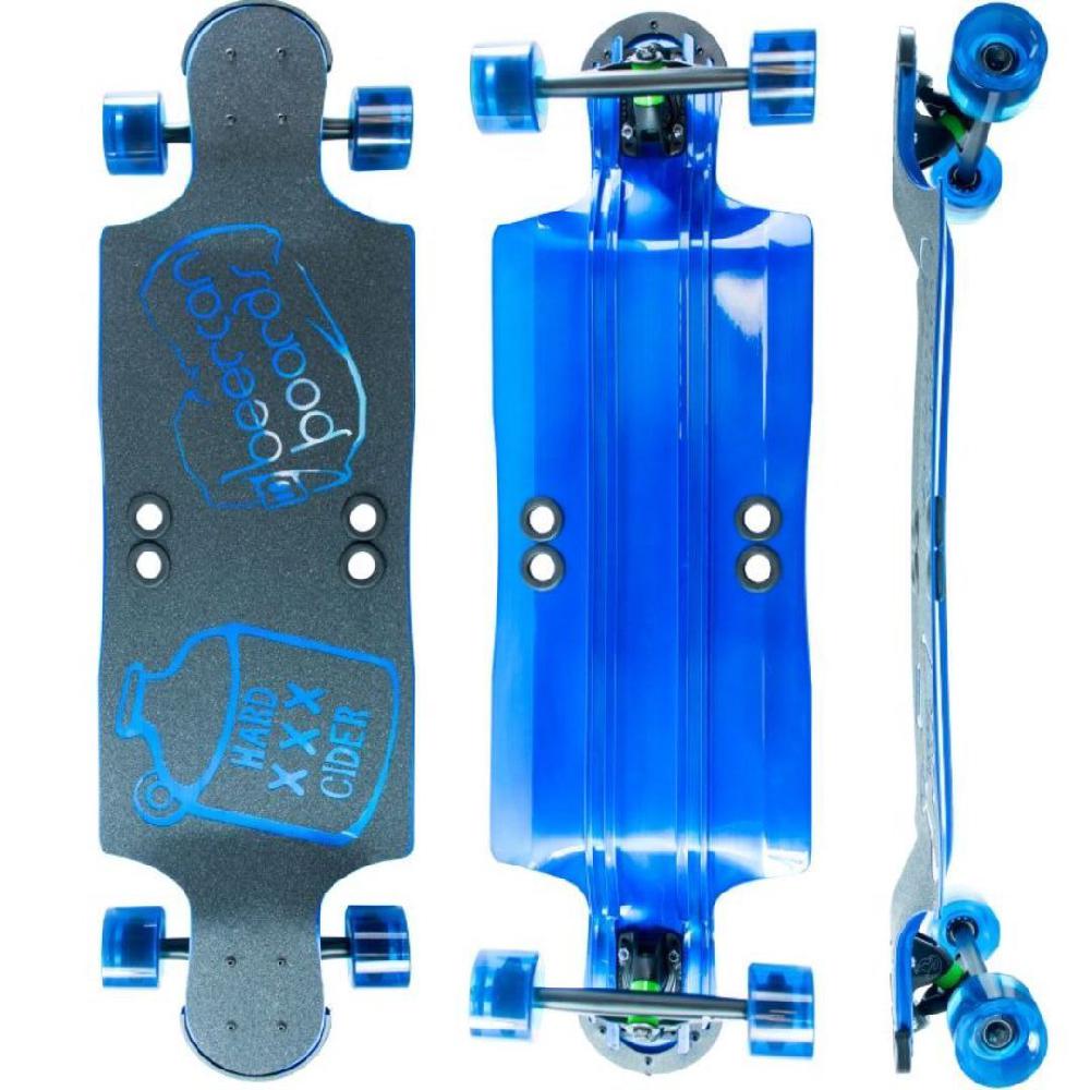 Beercan Blue 35" Hard Cider Drop Down Longboard – Longboards USA