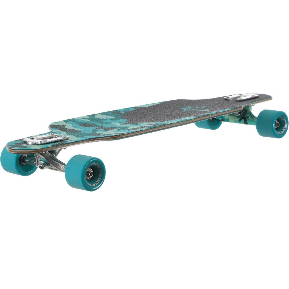 Dusters Channel Dragonfly Teal Camo 34" Drop Through Longboard ...