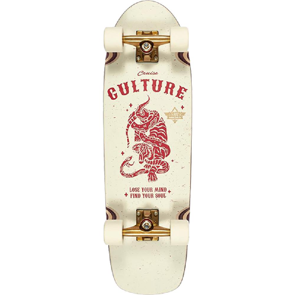 Dusters Culture in Red and White - 29.5" Cruiser Longboard – Longboards USA