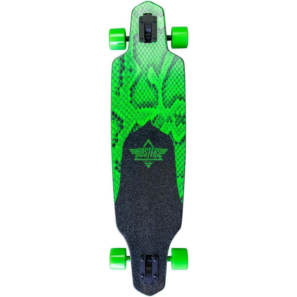 Dusters Snakeskin 38" Neon Green Drop Through Longboard – Longboards USA