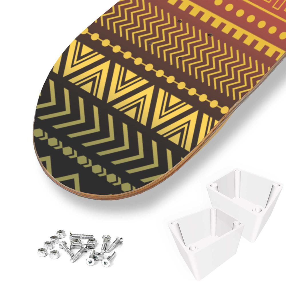 Ethnic Orange and Yellow Pattern | Skateboard Wall Art, Mural & Skate ...