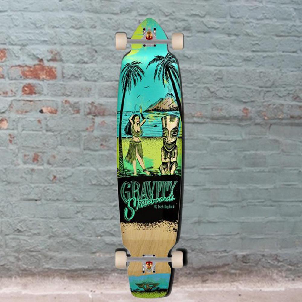 Gravity Big Kick 45" Tequila Sunrise Blue Longboard – Longboards USA