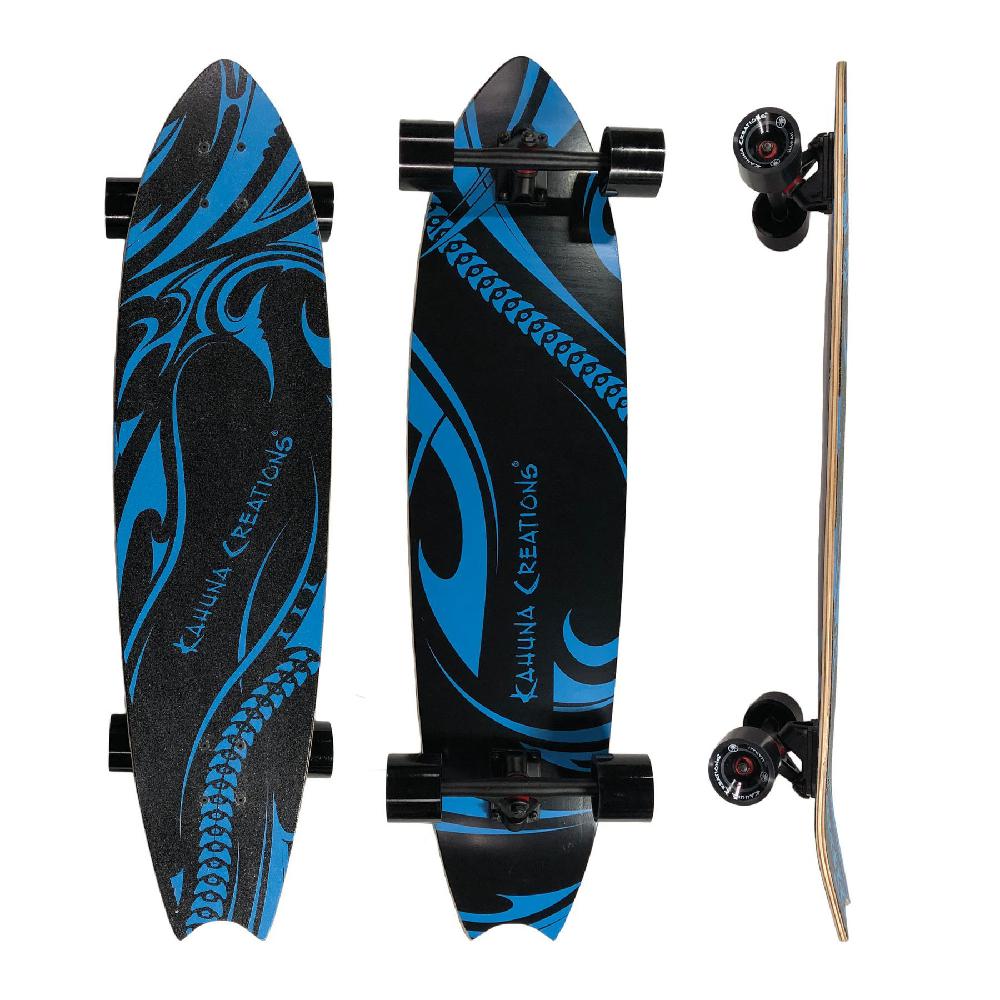 Kahuna Creations Haka Moko 39" Fishtail Longboard w/ Bear Trucks ...