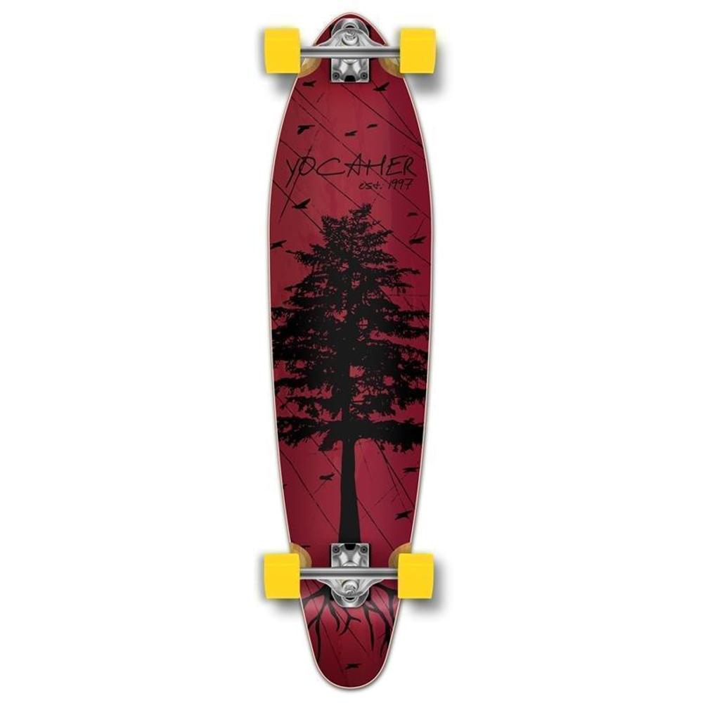 Kicktail In The Pines Red 40" Longboard Punked – Longboards USA