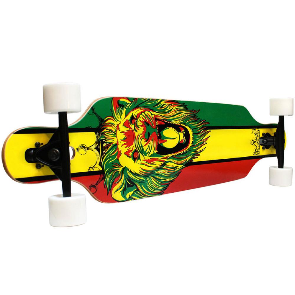 Krown Elite Rasta Lion 36" Drop Through Longboard – Longboards USA