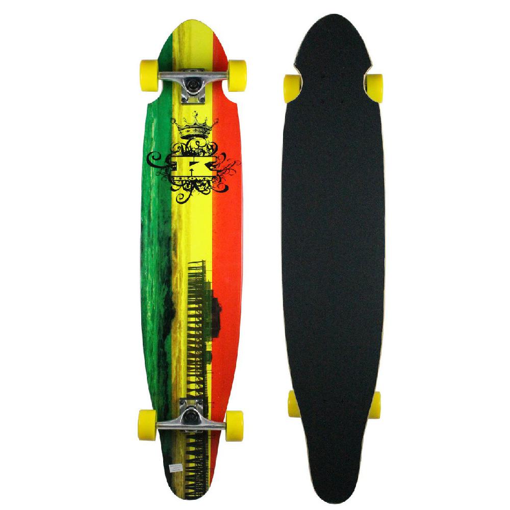 Krown Rasta Pier 43" Kicktail Longboard – Longboards USA