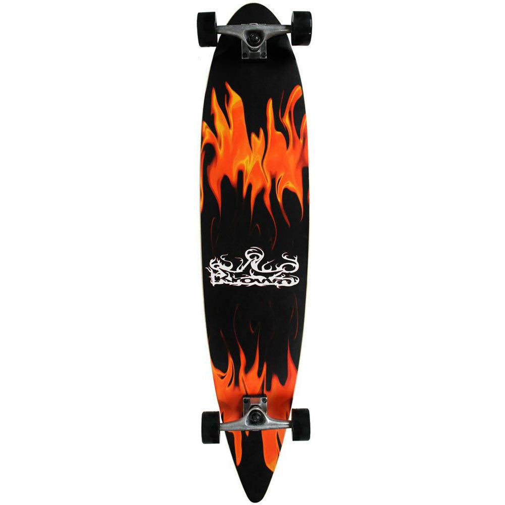 Krown Red Flame 43" Pintail Longboard – Longboards USA
