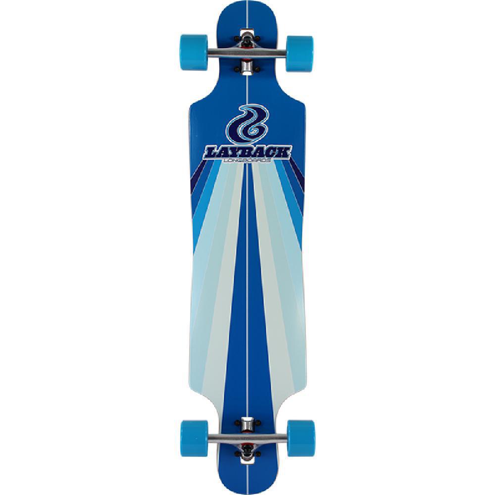 Layback Sunstripe Blue 40" Complete Drop Through Longboard – Longboards USA