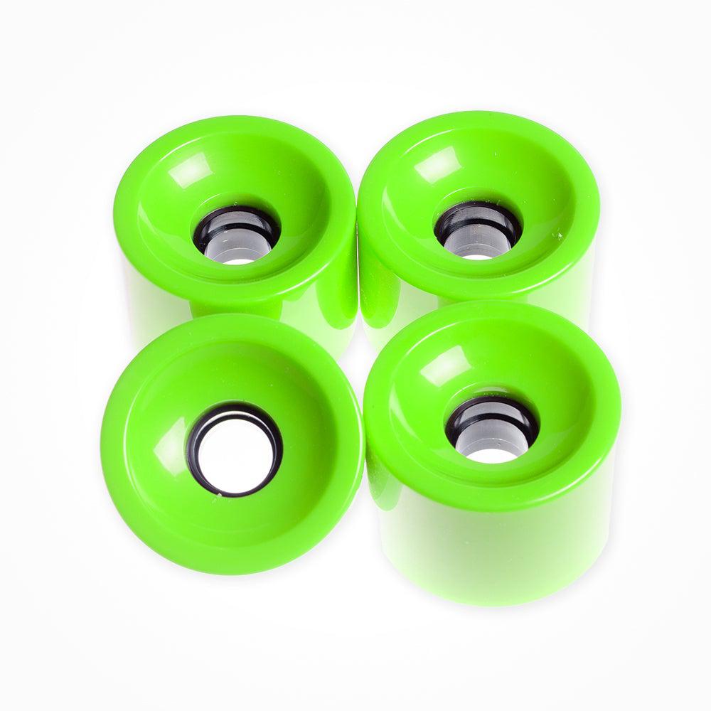 Lime Green Square Lipped Longboard Wheels 70mm x 80a – Longboards USA