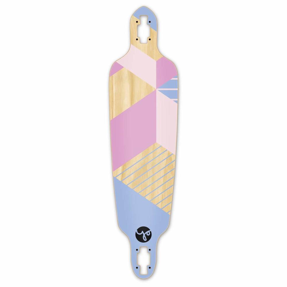 Punked Drop Through Longboard Deck - Geometric Series - Purple ...