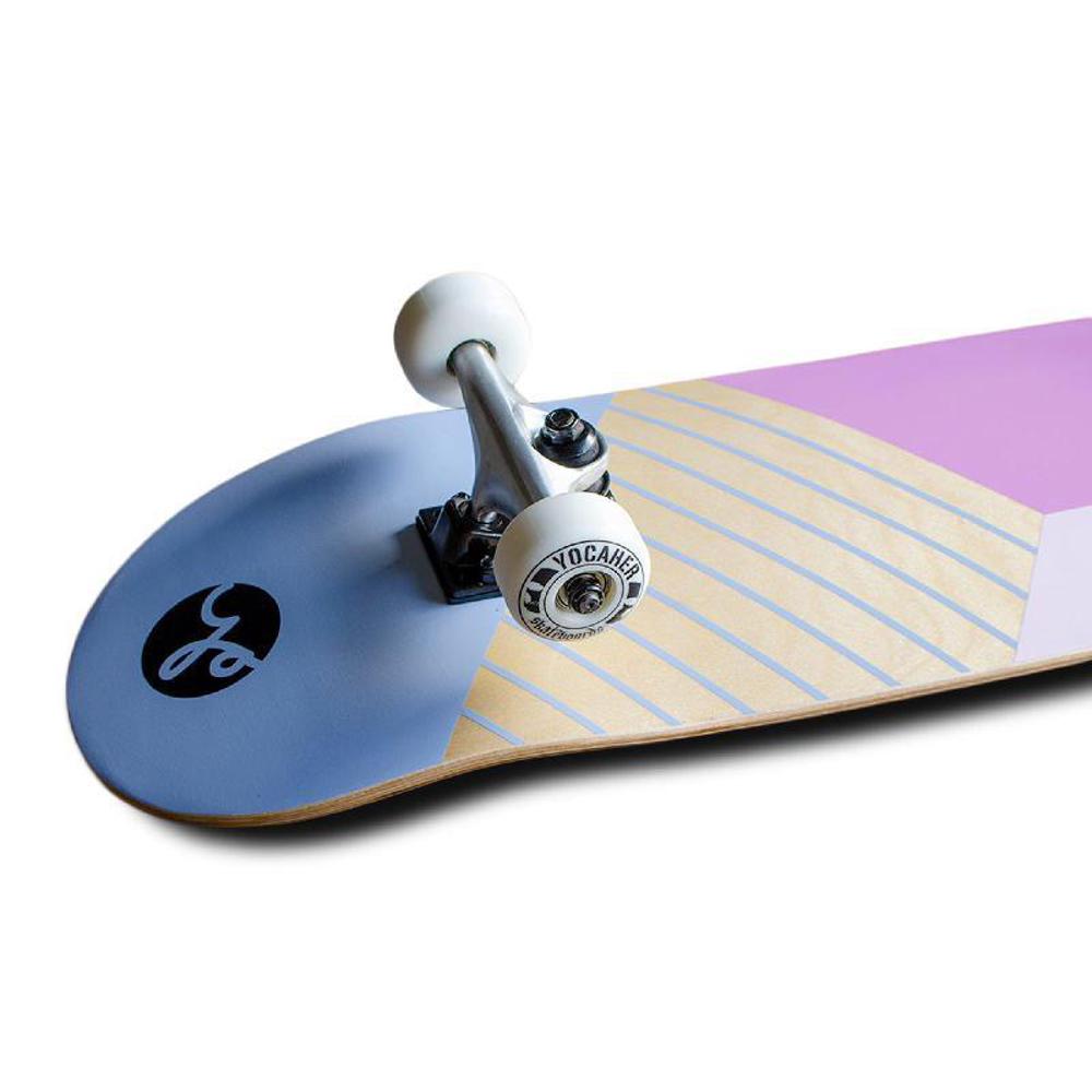 Punked Graphic Skateboard Complete - Geometric Series - Purple ...