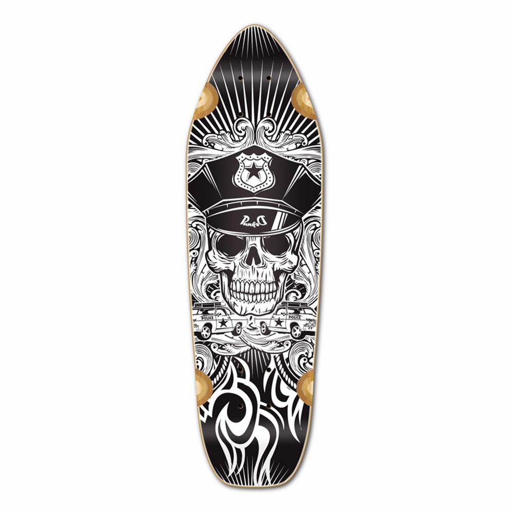 Punked Mini Cruiser Skull Cop Deck – Longboards USA