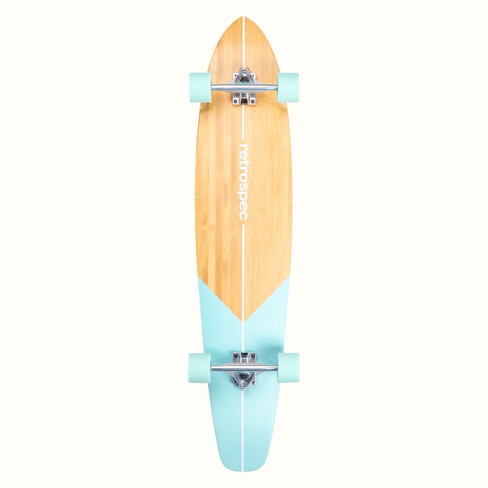 Retrospec Zed Aqua Fishtail 44" Kicktail Longboard – Longboards USA