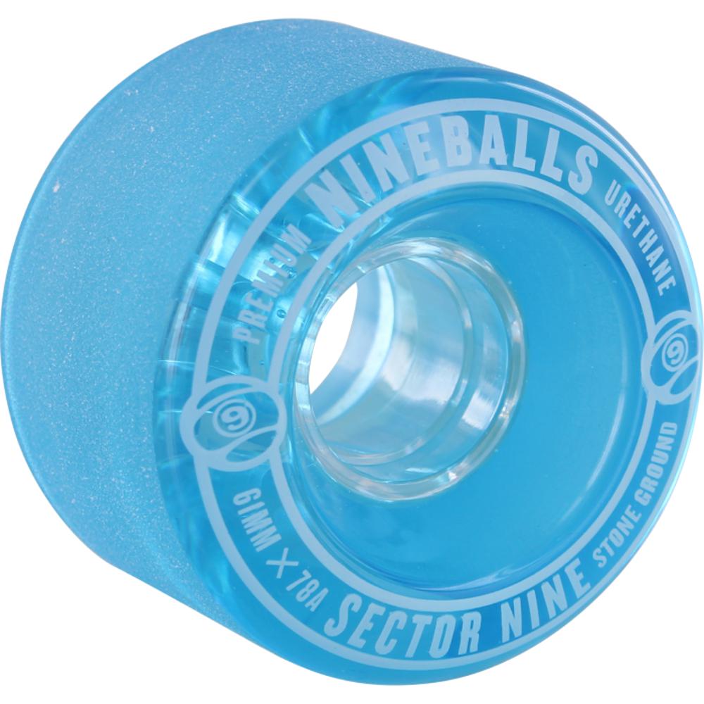 Sector 9 Nineballs 61mm 78A Clear Blue Skateboard Wheels – Longboards USA