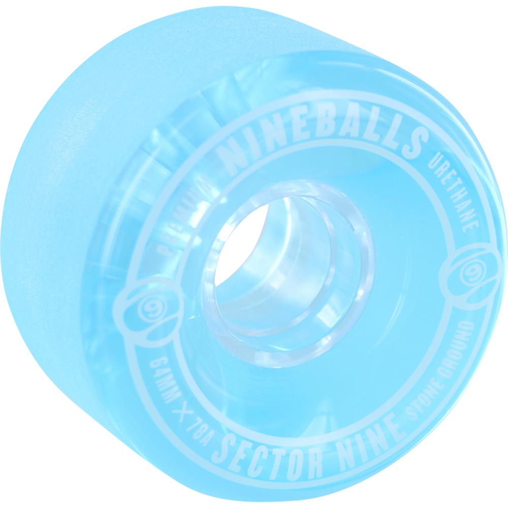 Sector 9 Nineballs 64mm 78A Clear Blue/White Skateboard Wheels ...