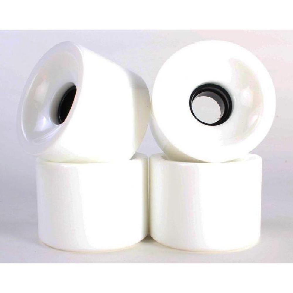 Solid White 70mm Gel Soft Longboard Wheels – Longboards USA