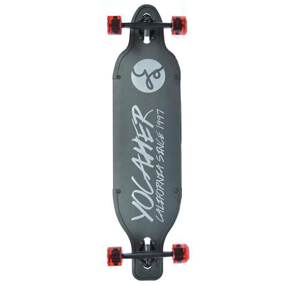 Black Aluminum Drop Through 36" Longboard – Longboards USA